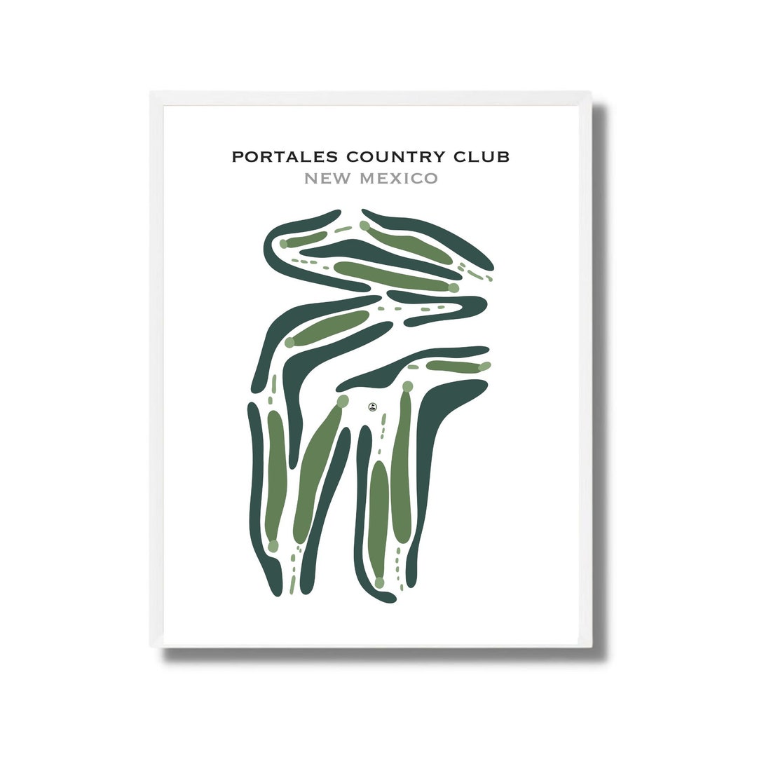 Portales Country Club, NM | Golf Course Map, Golf Map,golfer Gift for ...