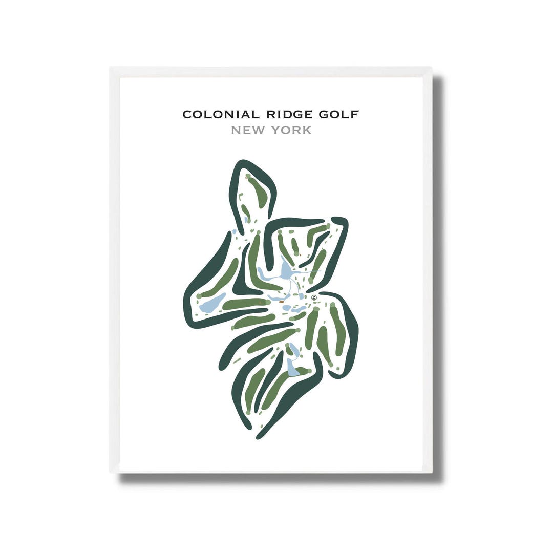 Colonial Ridge Golf, NY | Golf Course Map, Golf Map, Golfer Gift for ...