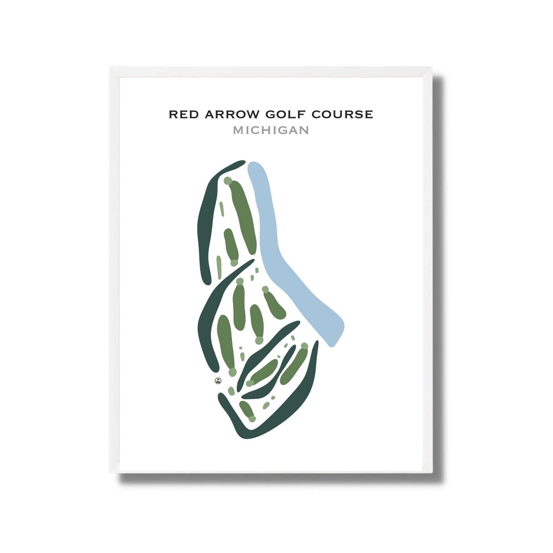 Red Arrow Golf Course, MI | Golf Course Map, Golf Map, Golfer Gift for ...