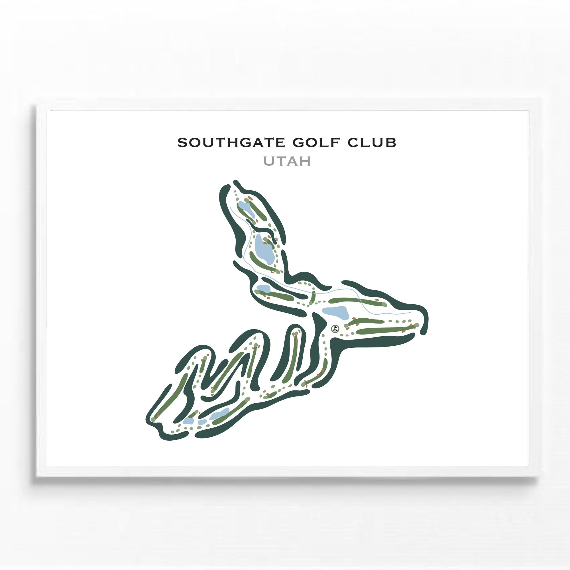 Southgate Golf Club Utah Golf Course Map Home Decor - Etsy