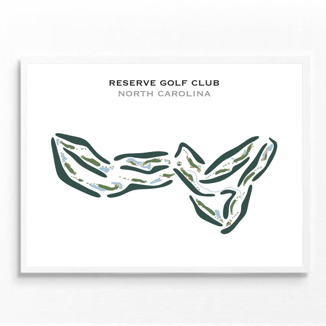 Reserve Golf Club, NC | Golf Course Map, Golf Map, Golfer Gift for Him ...