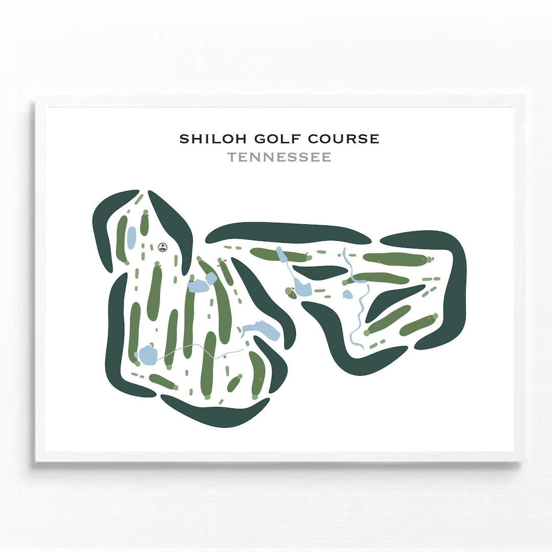 Shiloh Golf Course, Tennessee | Golf Course Map, Golf Map, Golfer Gift ...
