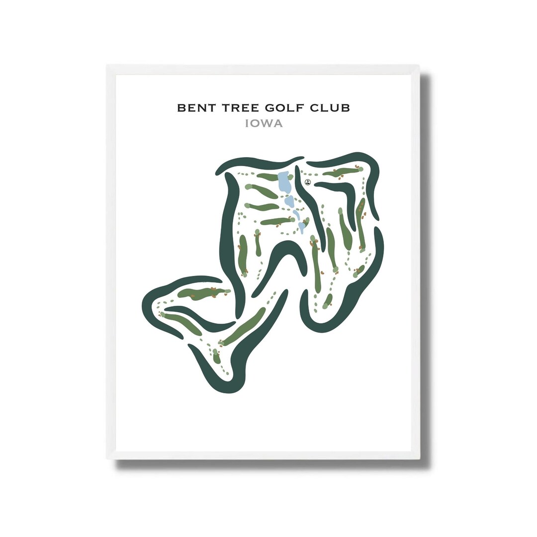 Bent Tree Golf Club, Iowa | Golf Course Map, Golf Map, Golfer Gift for ...