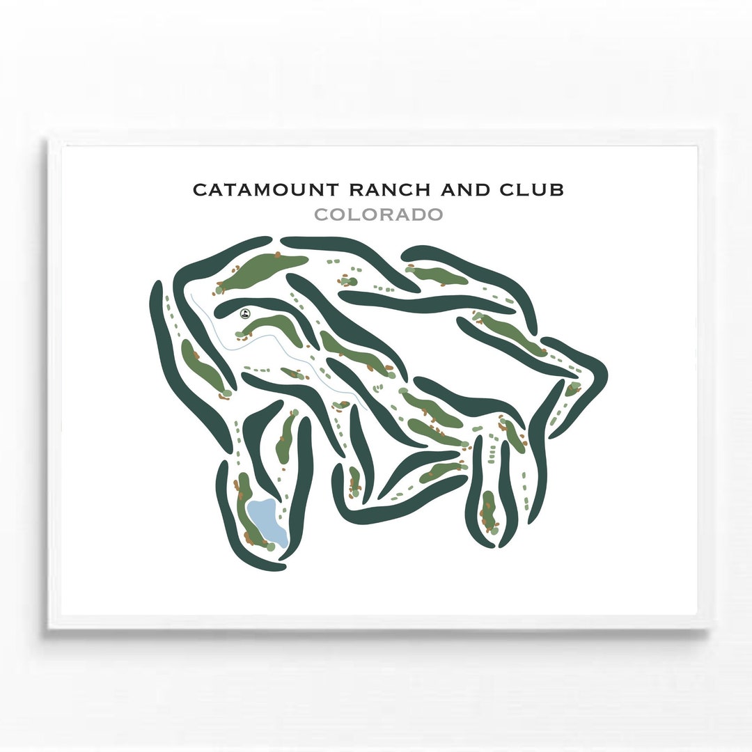 Catamount Ranch & Club, CO | Golf Course Map, Golf Map, Golfer Gift for ...