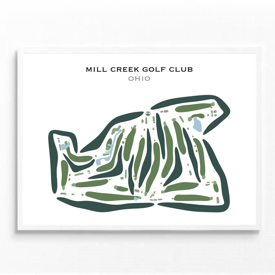 Mill Creek Golf Club, OH | Golf Course Map, Golf Map, Golfer Gift for ...