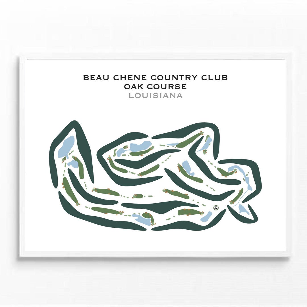 Beau Chene Country Club - Oak Course, LA | Golf Course Map, Golf Map ...