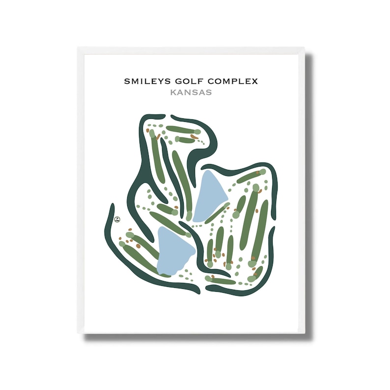 Smiley's Golf Complex, Kansas | Golf Course Map, Golf Map, Golfer Gift ...