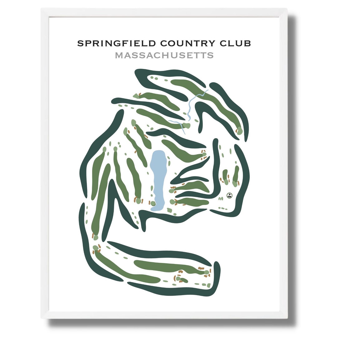 Springfield Country Club Massachusetts Golf Course Print - Etsy