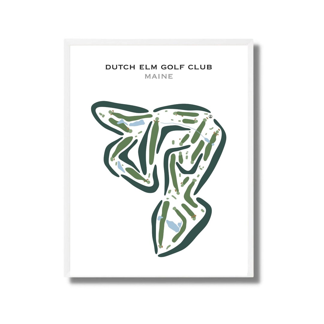 Dutch Elm Golf Club, Maine | Golf Course Map, Golf Map, Golfer Gift for ...