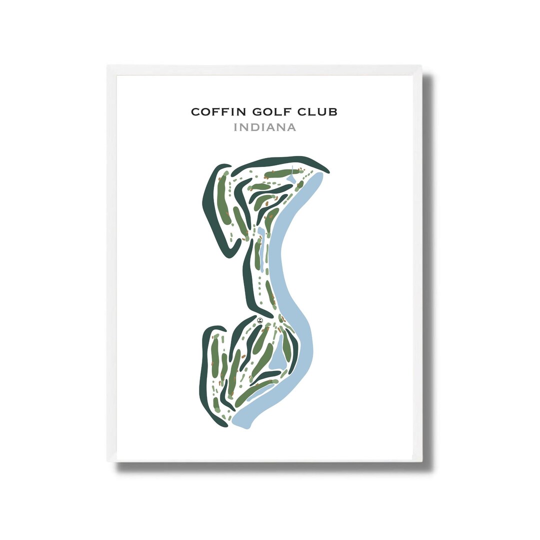 Coffin Golf Club, Indiana Golf Course Map, Golf Map, Golfer Gift for ...