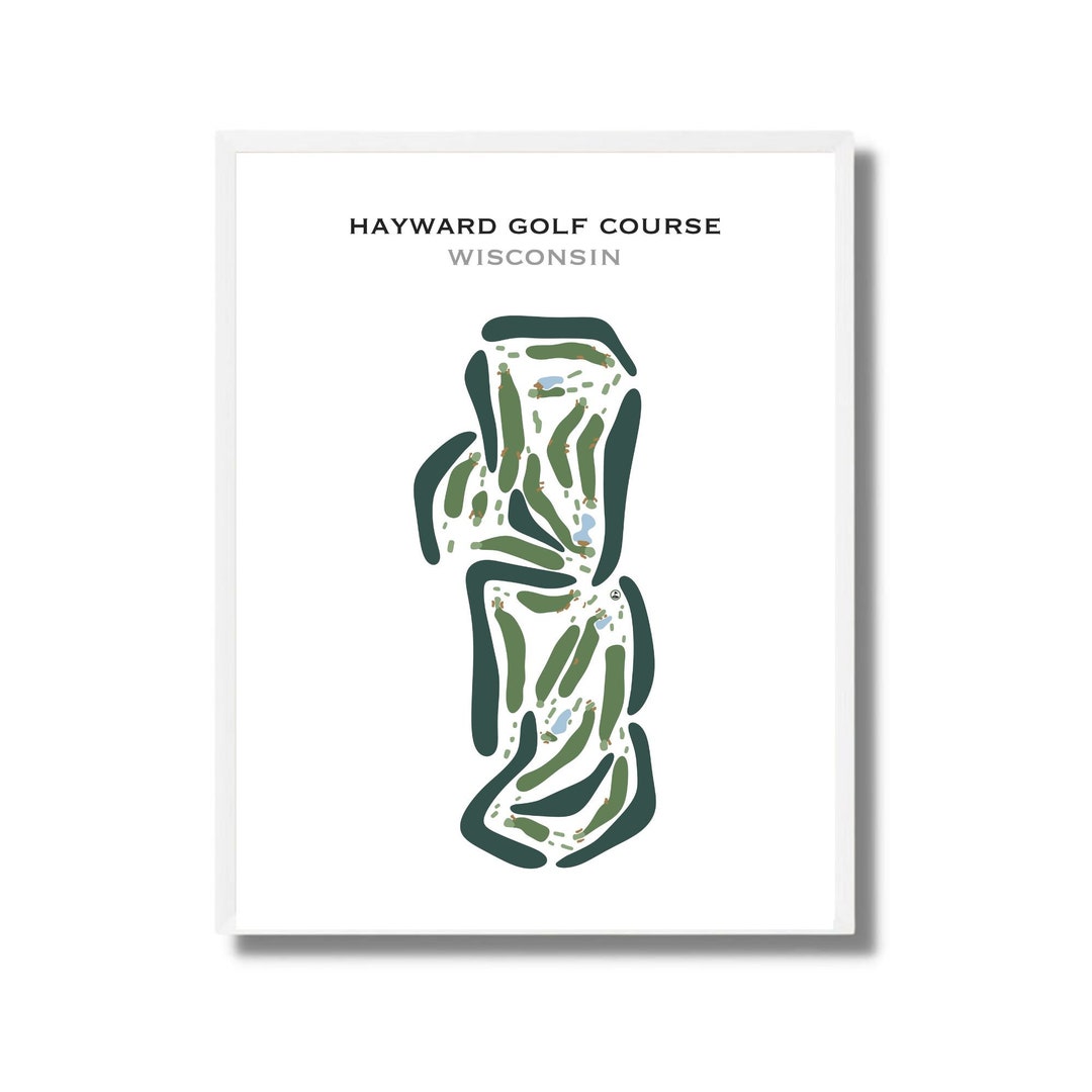 Hayward Golf Course, WI | Golf Course Map, Golf Map, Golfer Gift for ...