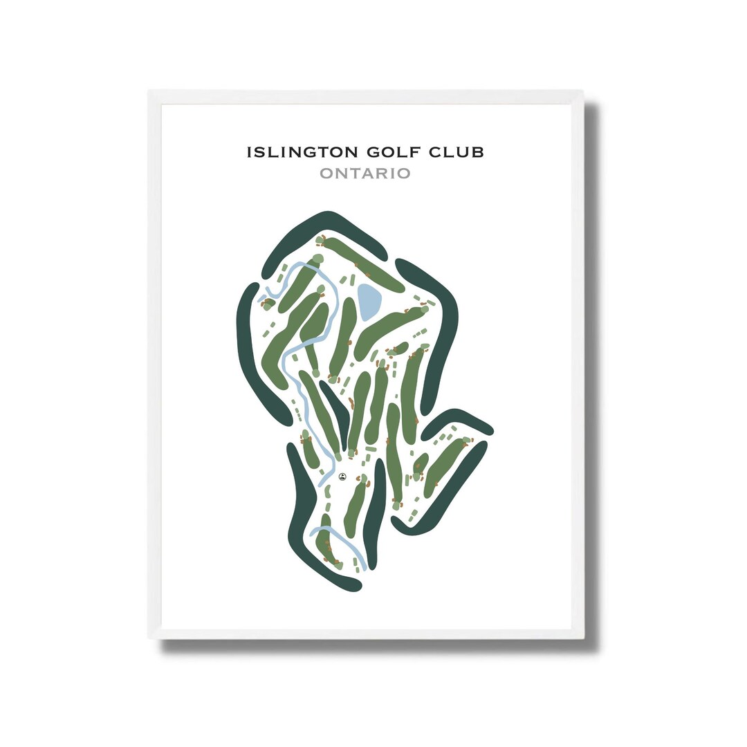 Islington Golf Club, Ontario | Golf Course Map, Golf Map, Golfer Gift ...