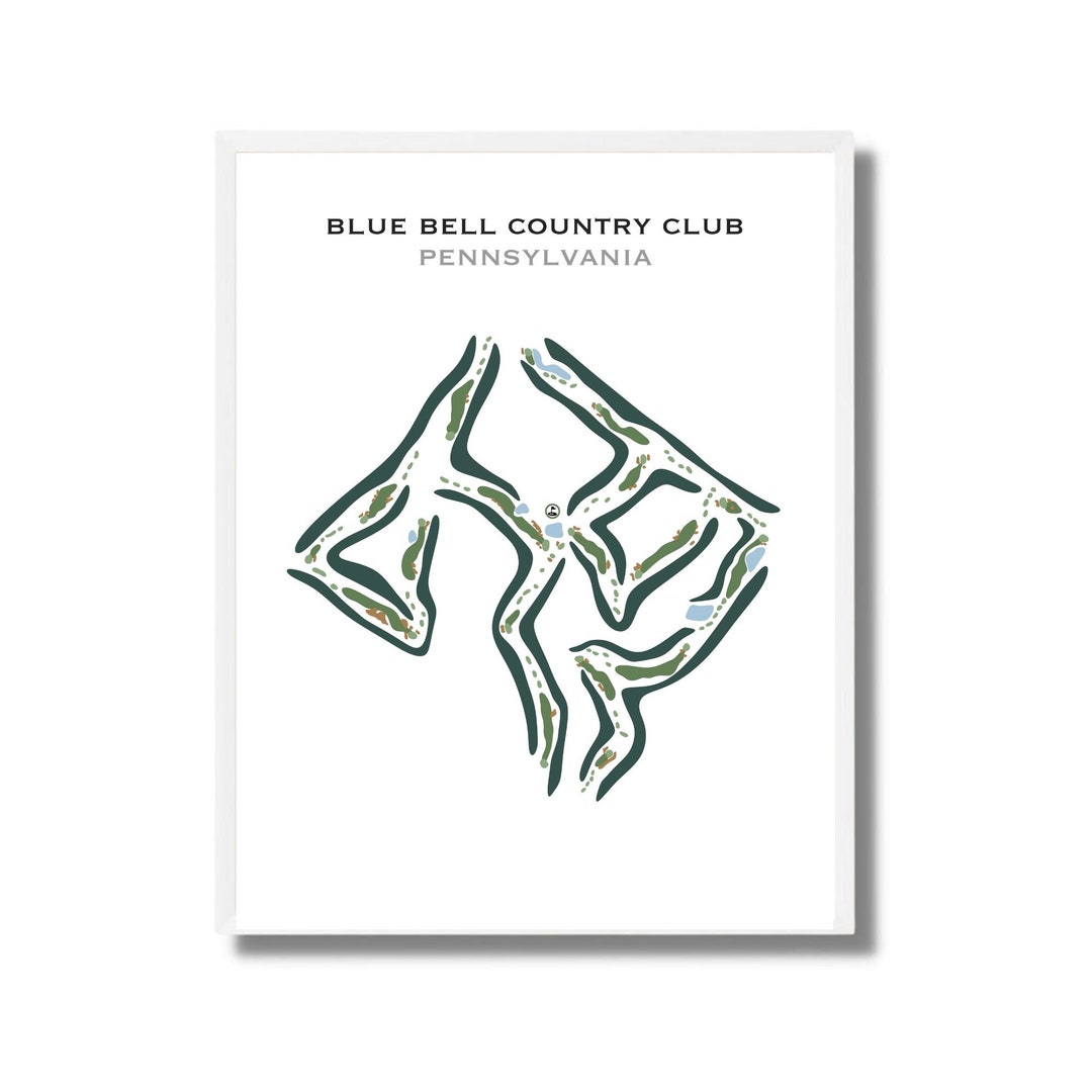 Blue Bell Country Club, PA | Golf Course Map, Golf Map, Golfer Gift for ...