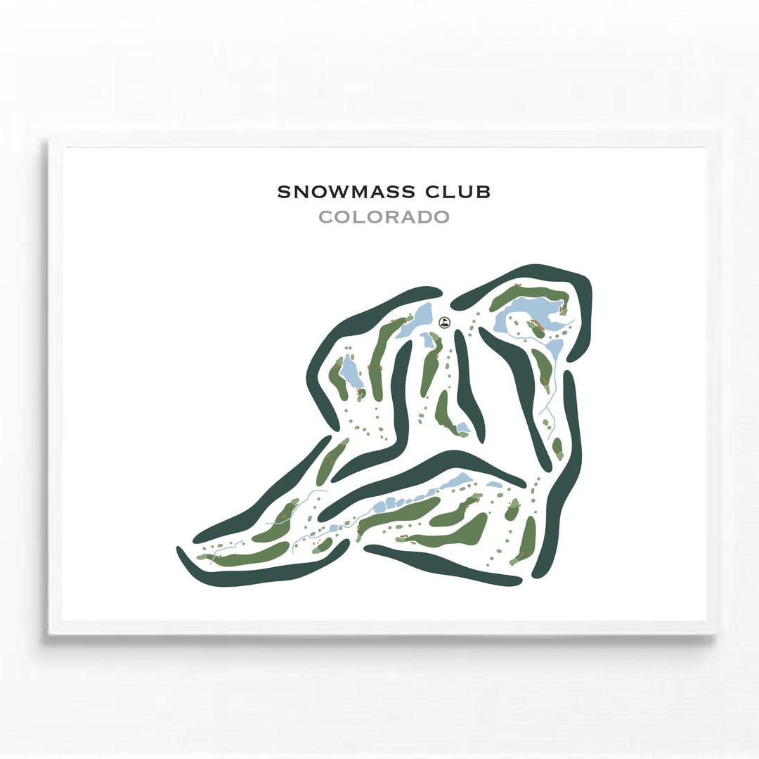 Snowmass Club, Colorado | Golf Course Map, Golf Map, Golfer Gift for ...