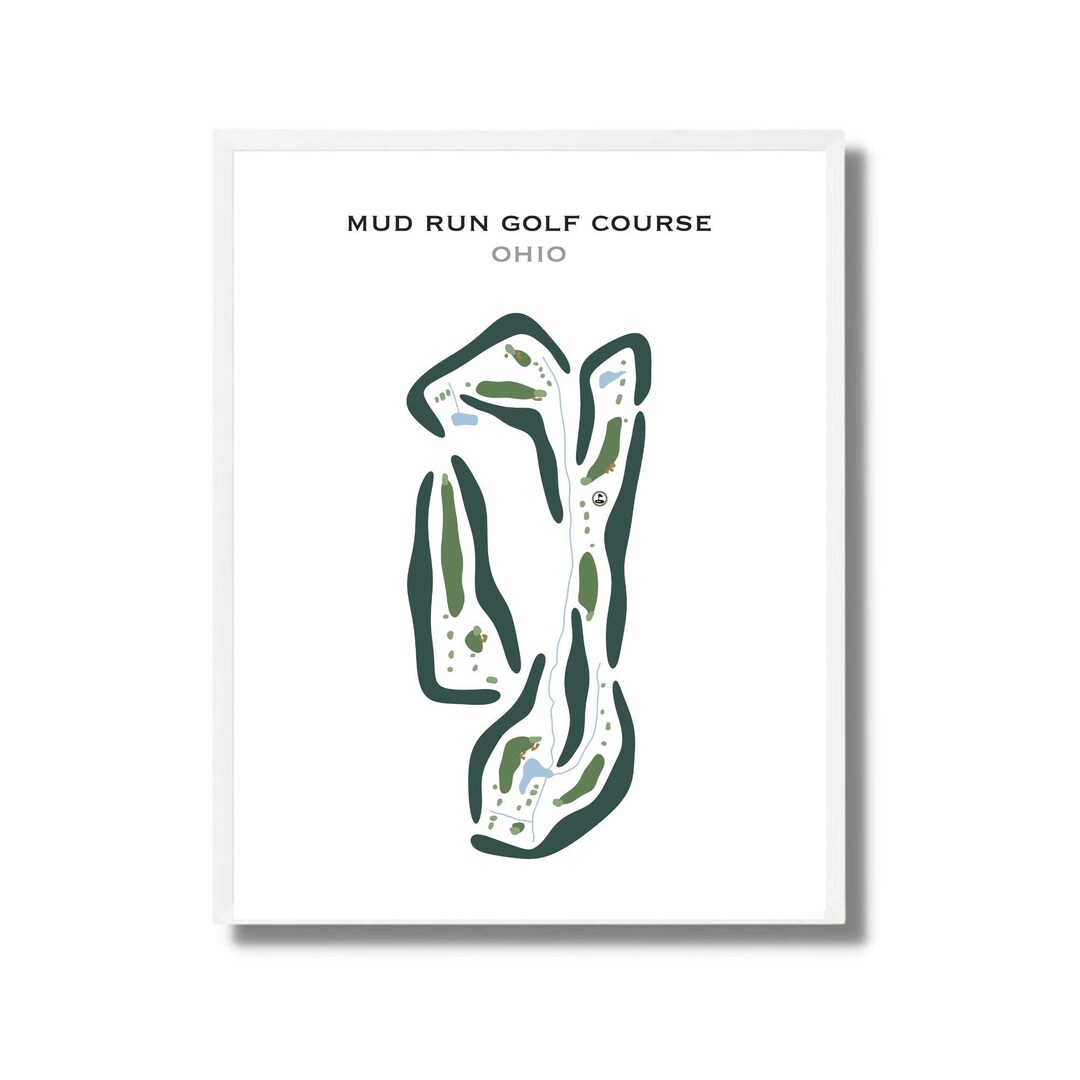 Mud Run Golf Course, Ohio | Golf Course Map, Golf Map, Golfer Gift for ...