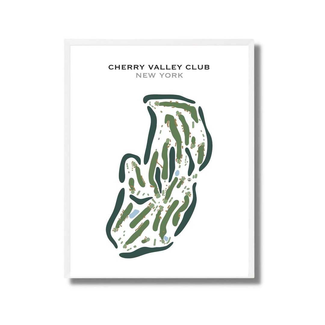 Cherry Valley Club, NY | Golf Course Map, Golf Map, Golfer Gift for Him ...