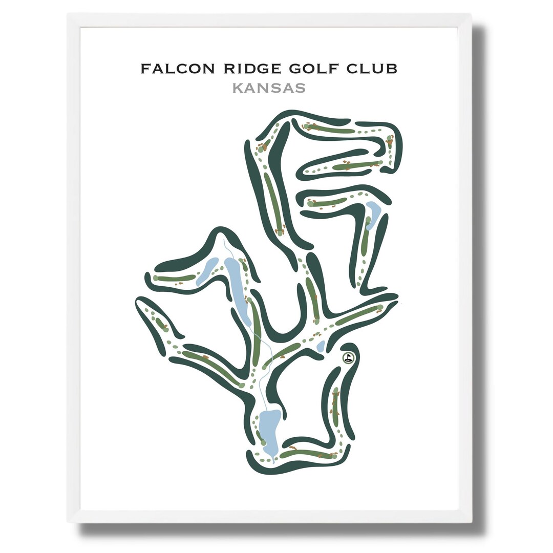 Falcon Ridge Golf Club KS Golf Course Map Home Decor - Etsy