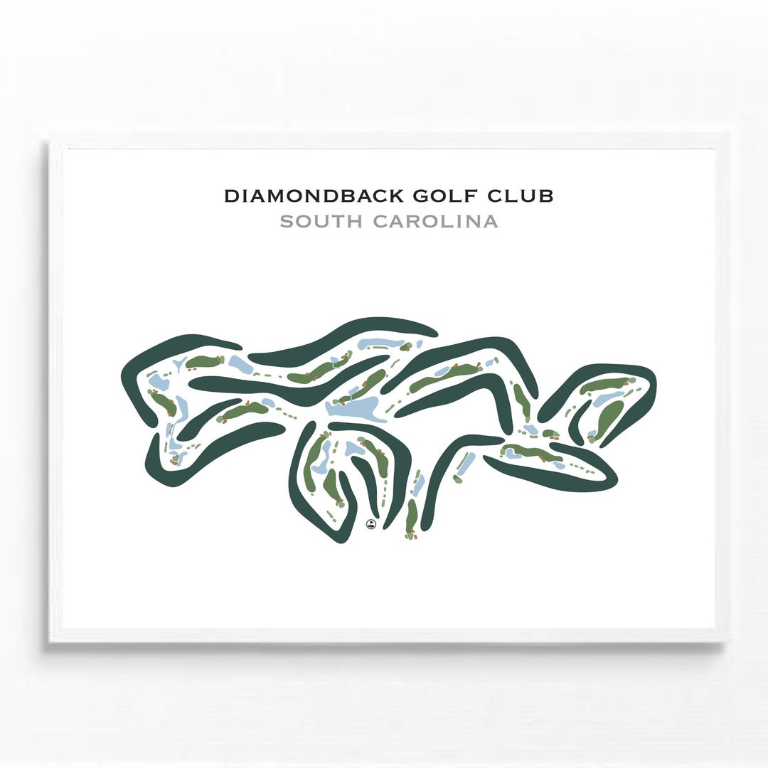 Diamondback Golf Club, SC | Golf Course Map, Golf Map, Golfer Gift for ...
