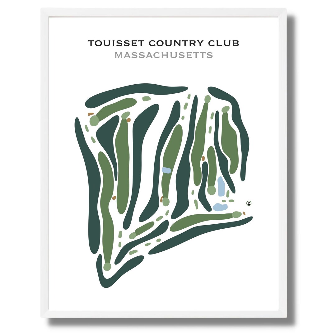 Touisset Country Club MA Golf Course Map Home Decor - Etsy