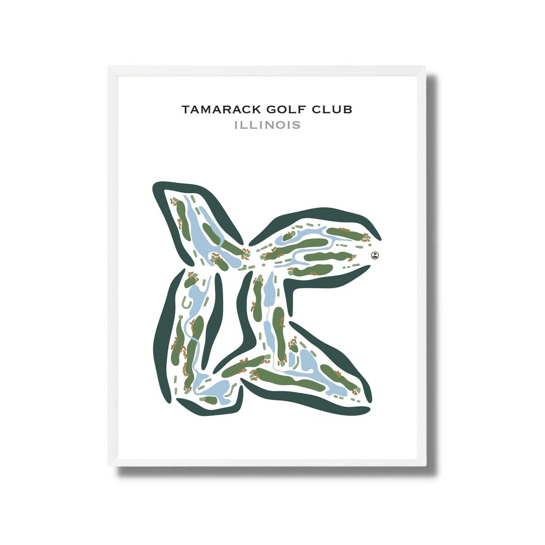 Tamarack Golf Club, IL | Golf Course Map, Golf Map, Golfer Gift for Him ...