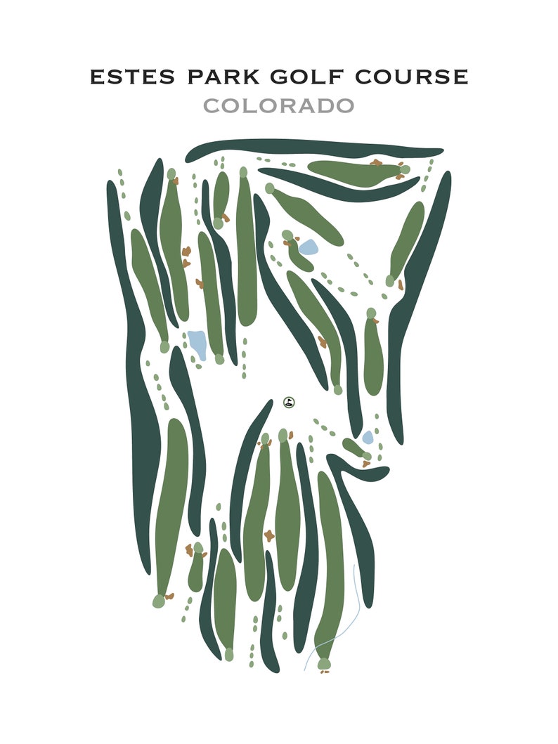 Estes Park Golf Course CO Golf Course Map Home Decor - Etsy