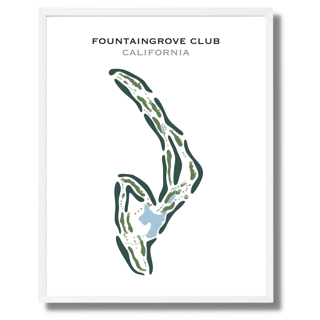 Fountaingrove Club CA Golf Course Map Home Decor Golfer - Etsy