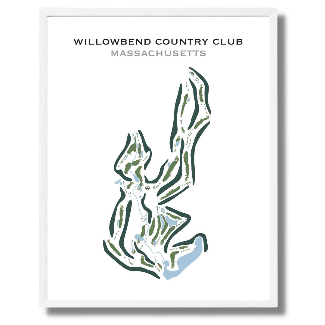 Willowbend Country Club MA Golf Course Map Home Decor - Etsy