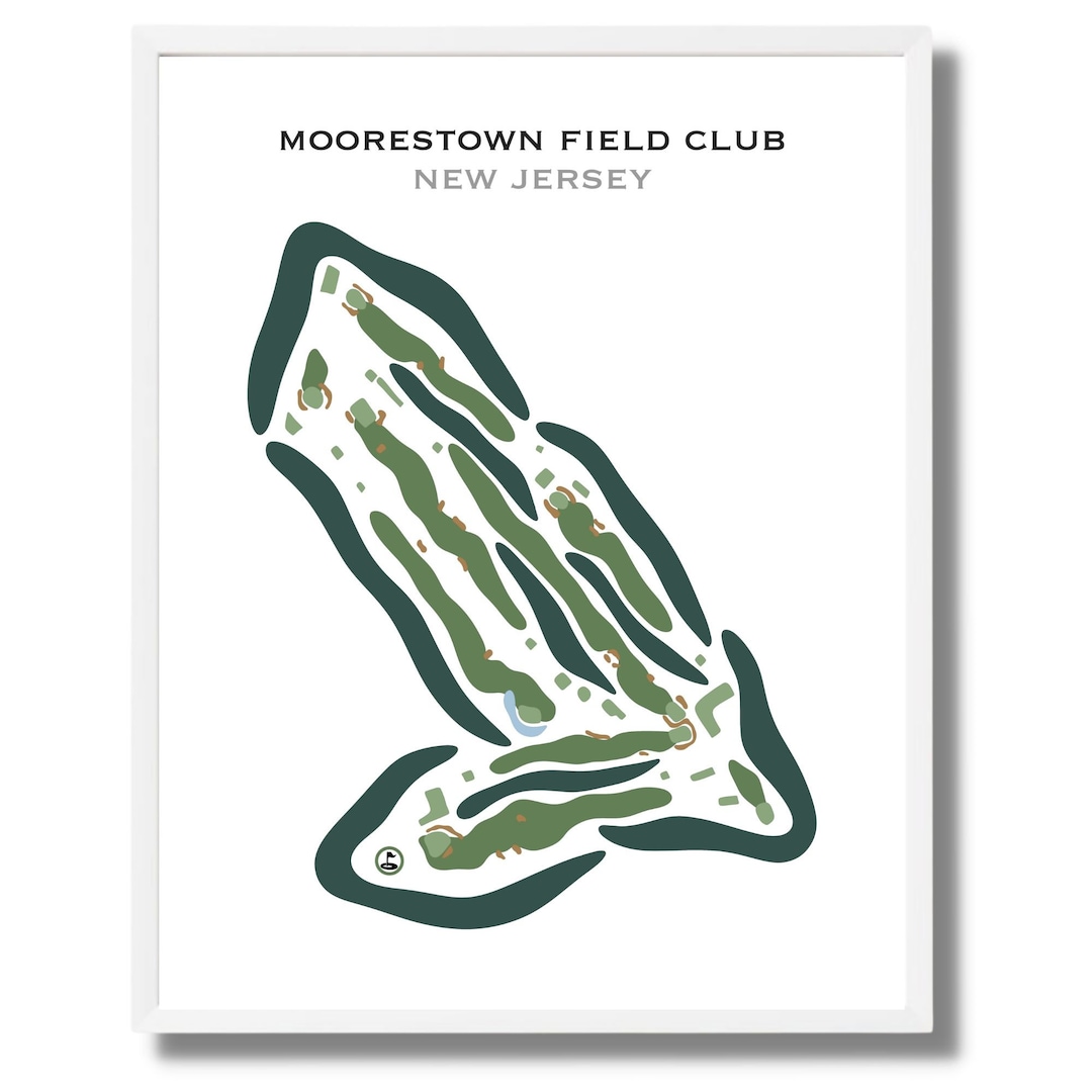 Moorestown Field Club NJ Golf Course Map Home Decor - Etsy