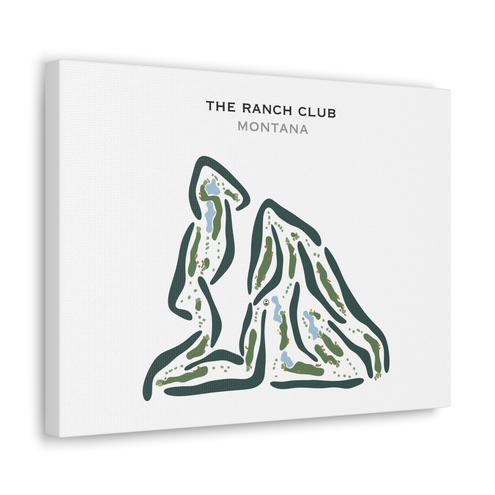 The Ranch Club, Montana | Golf Course Map, Golf Map, Golfer Gift for ...