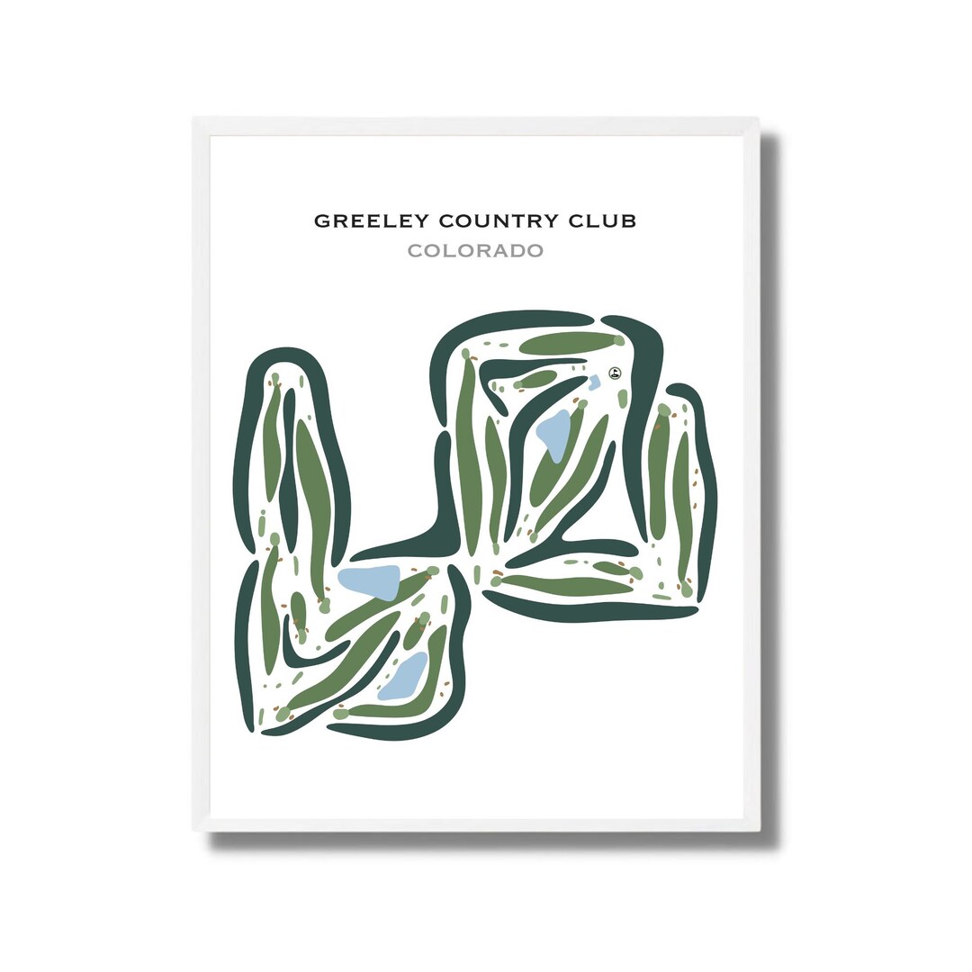 Greeley Country Club, Colorado | Golf Course Map, Golf Map, Golfer Gift ...
