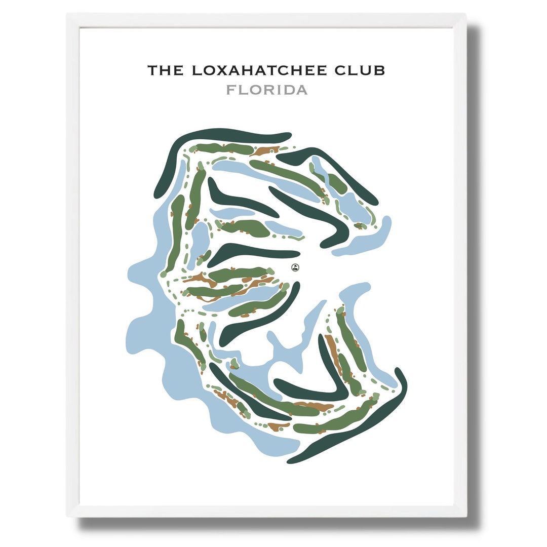 The Loxahatchee Club FL Golf Course Map Home Decor Golfer - Etsy