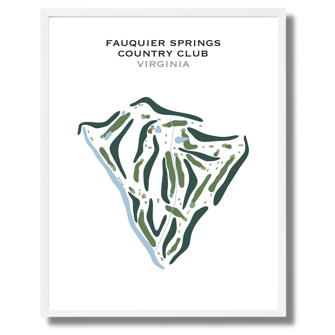 Fauquier Springs Country Club VA Golf Course Map Decor - Etsy