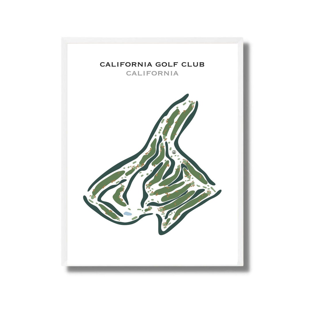 California Golf Club, CA | Golf Course Map, Golf Map, Golfer Gift for ...