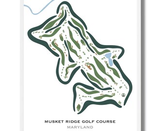 Musket Ridge Golf Club MD Golf Course Map Golf Home Wall - Etsy
