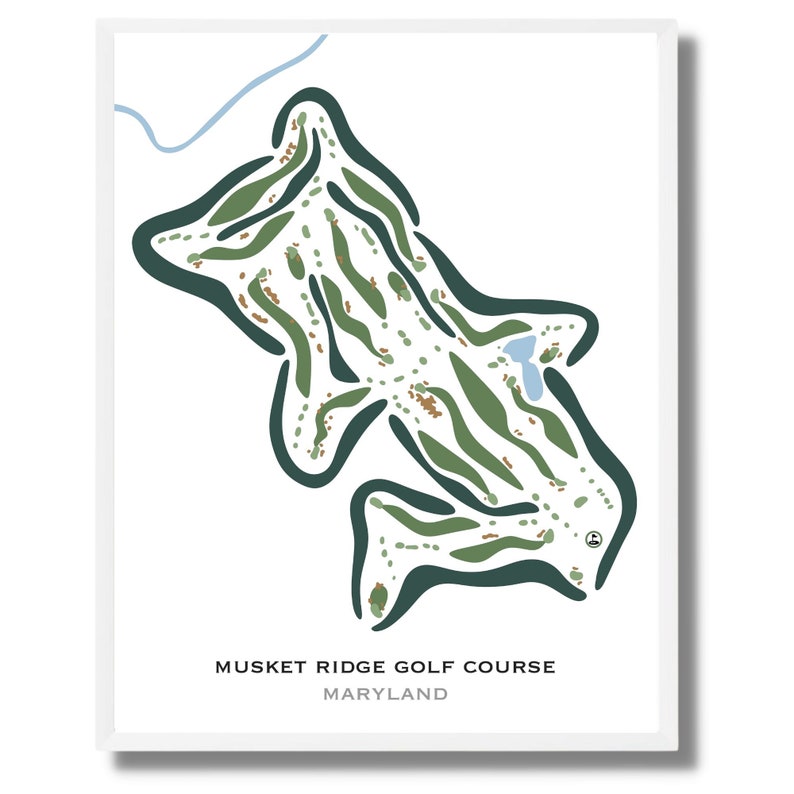 Musket Ridge Golf Club MD Golf Course Map Golf Home Wall - Etsy