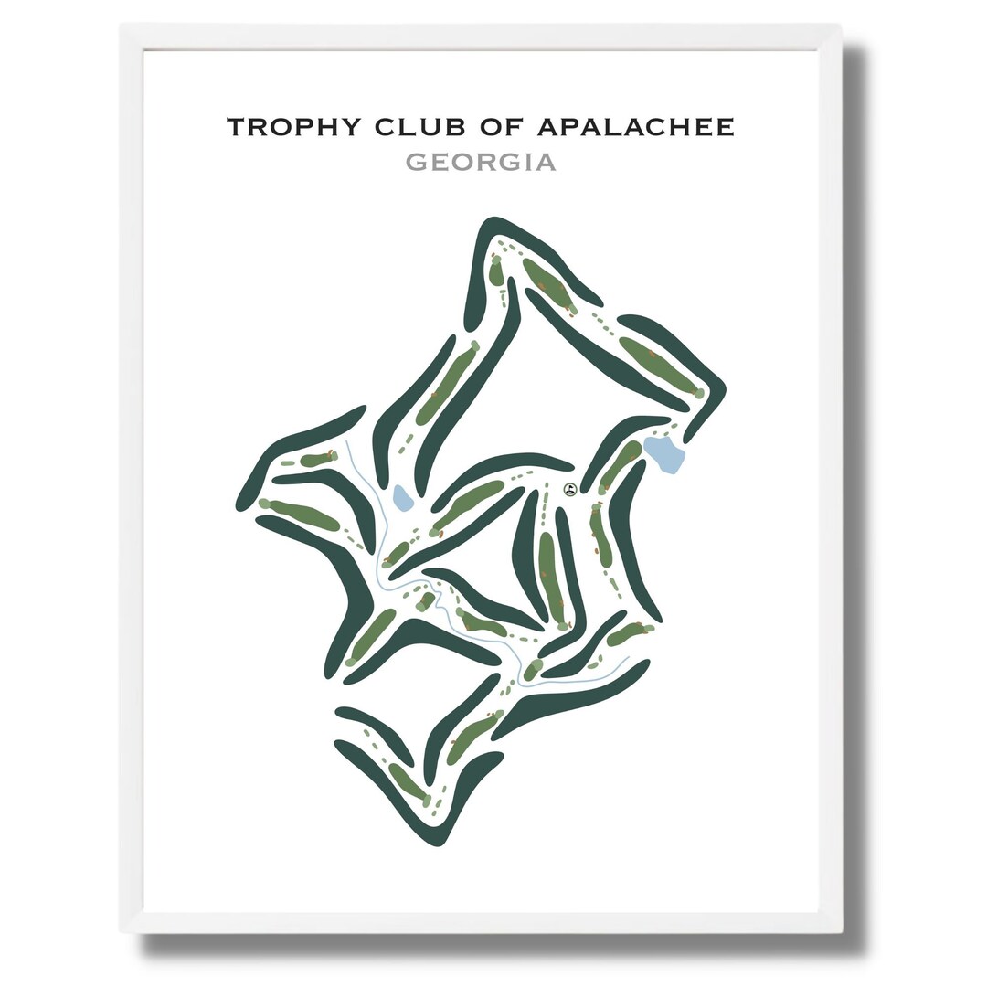 Trophy Club of Apalachee GA Golf Course Map Home Decor - Etsy