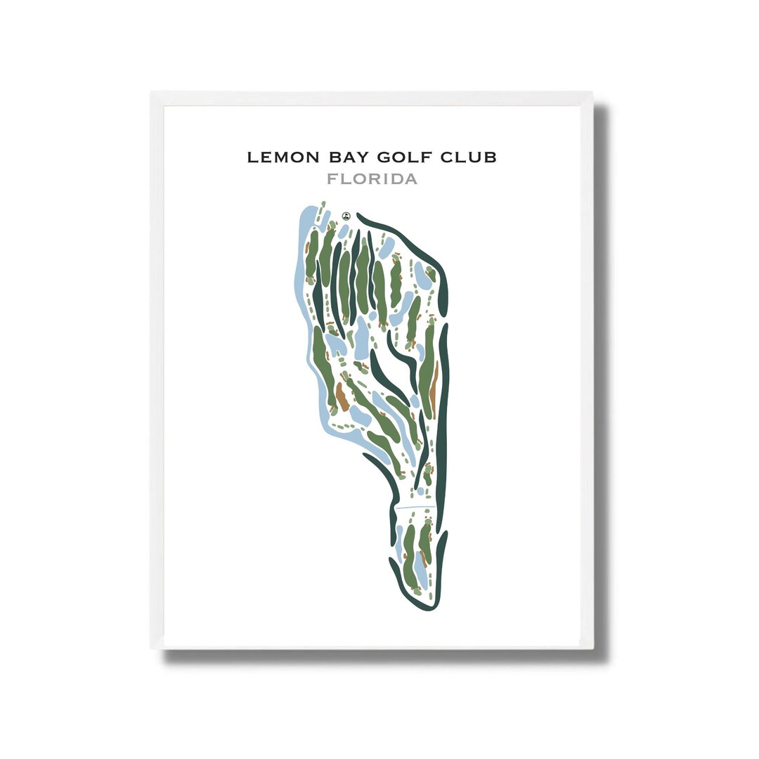 Lemon Bay Golf Club, Florida | Golf Course Map, Golf Map, Golfer Gift ...