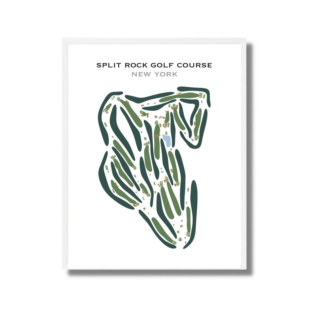 Split Rock Golf Course, NY | Golf Course Map, Golf Map, Golfer Gift for ...