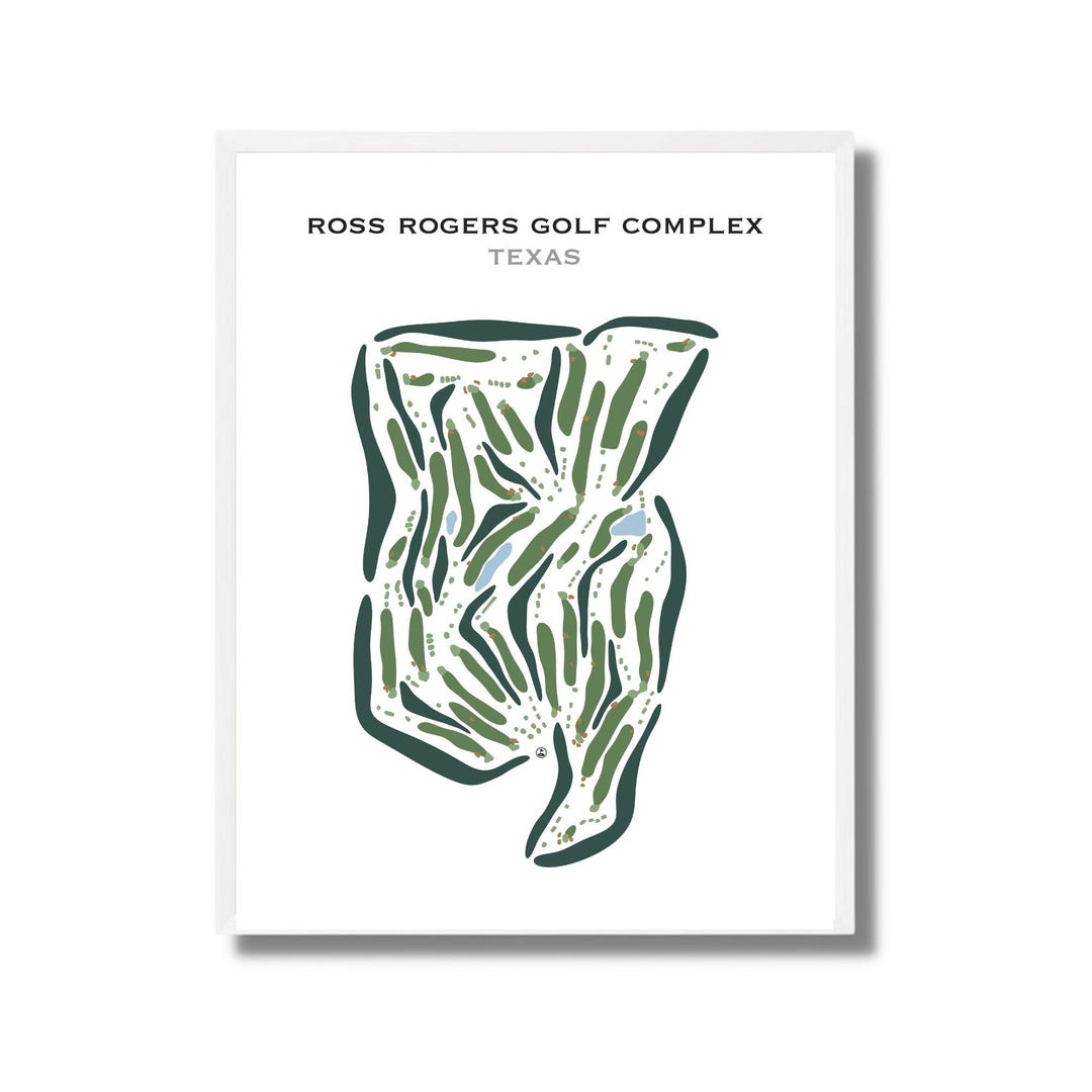 Ross Rogers Golf Complex, TX | Golf Course Map, Golf Map, Golfer Gift ...