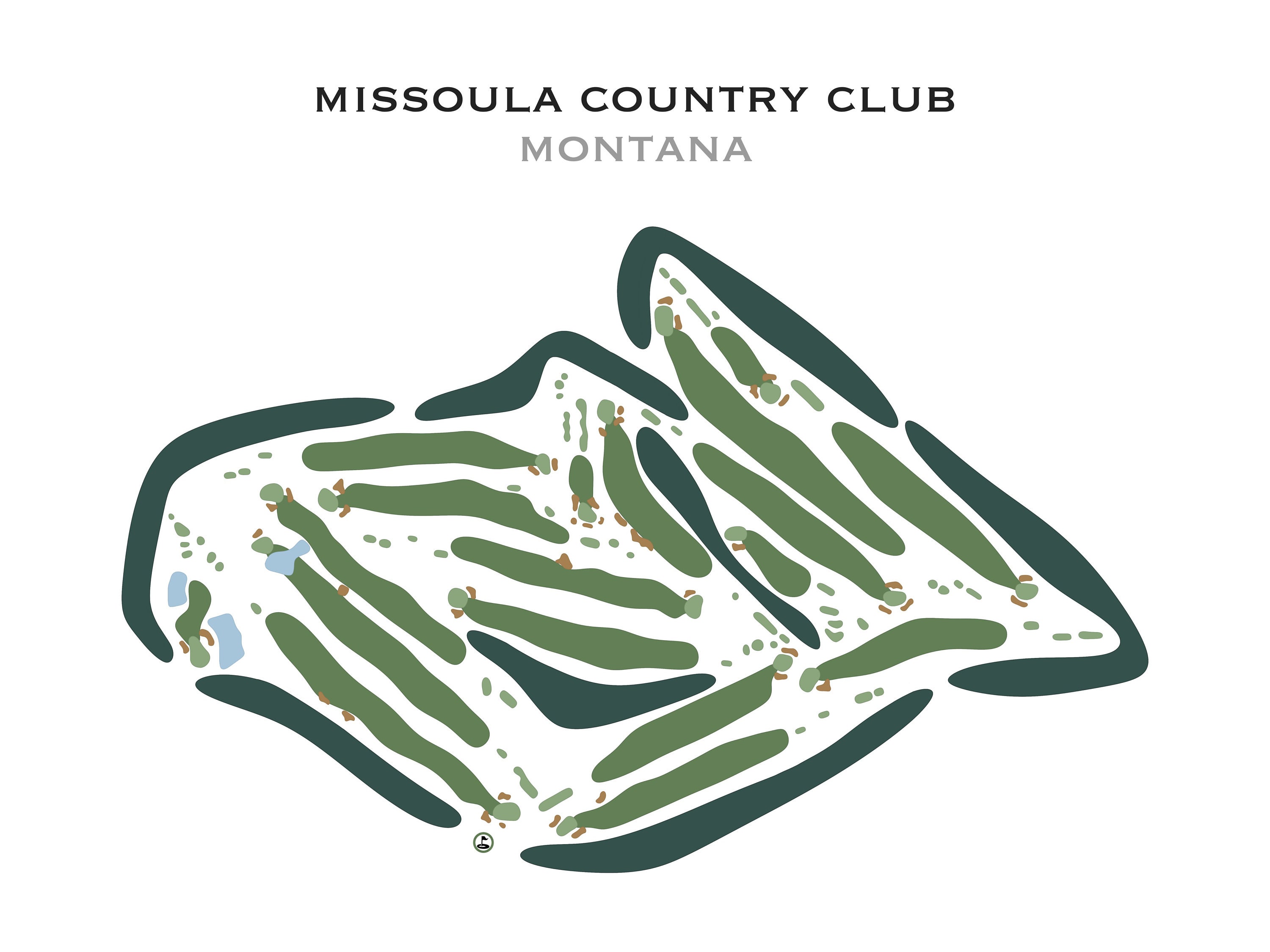 Missoula Country Club MT Golf Course Map Home Decor - Etsy