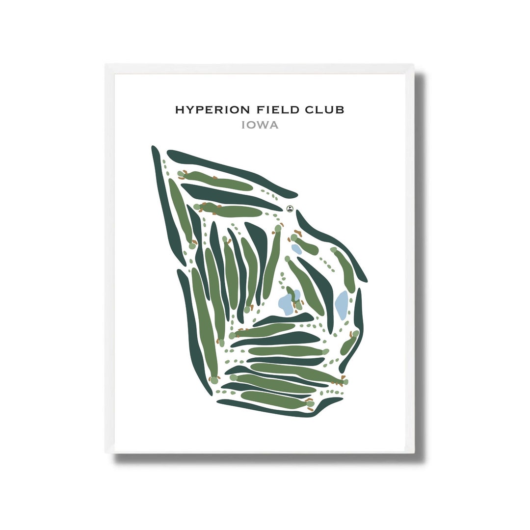 Hyperion Field Club, Iowa Golf Course Map, Golf Map, Golfer Gift for ...