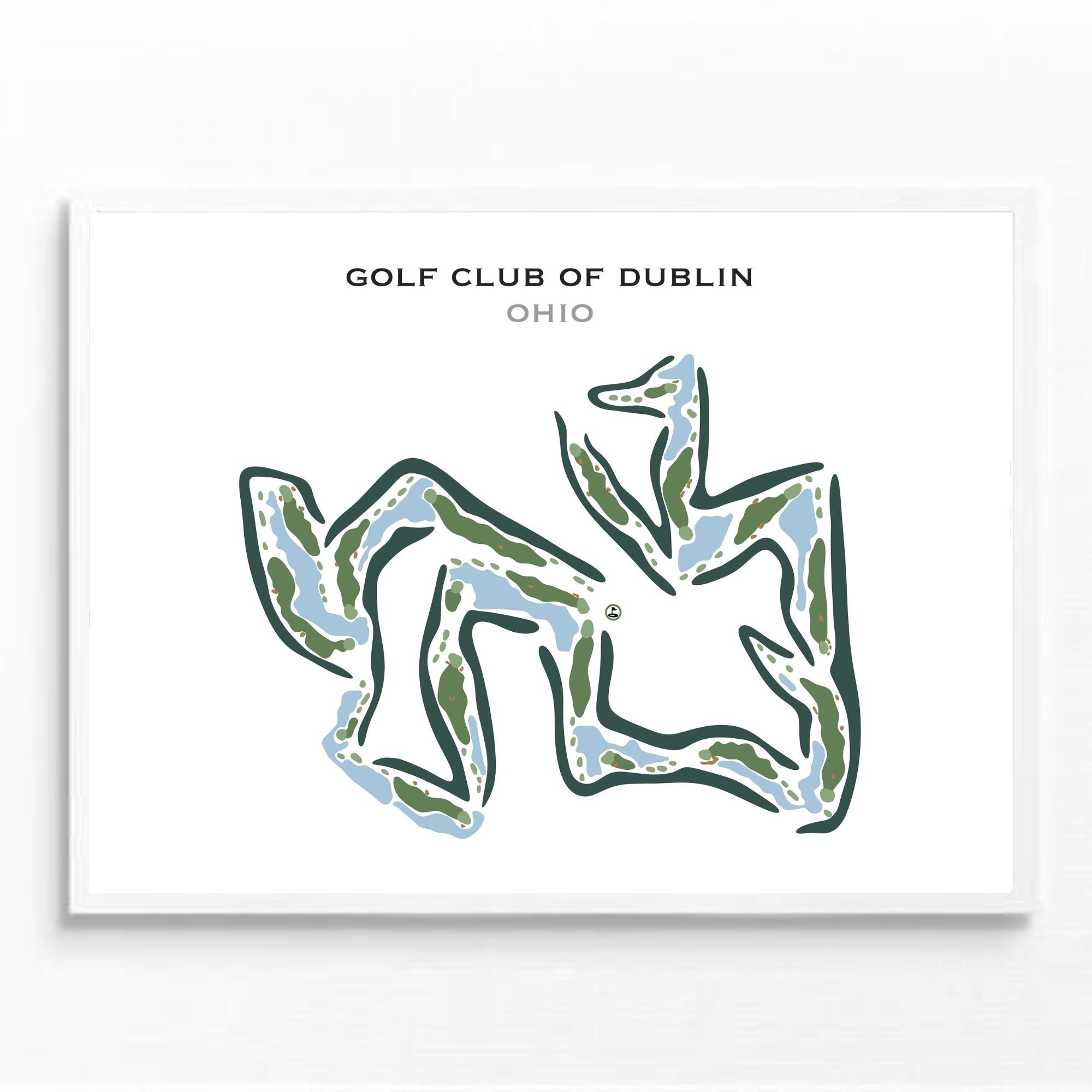 Golf Club of Dublin, Ohio Golf Course Map, Home Decor, Golfer Gift for ...