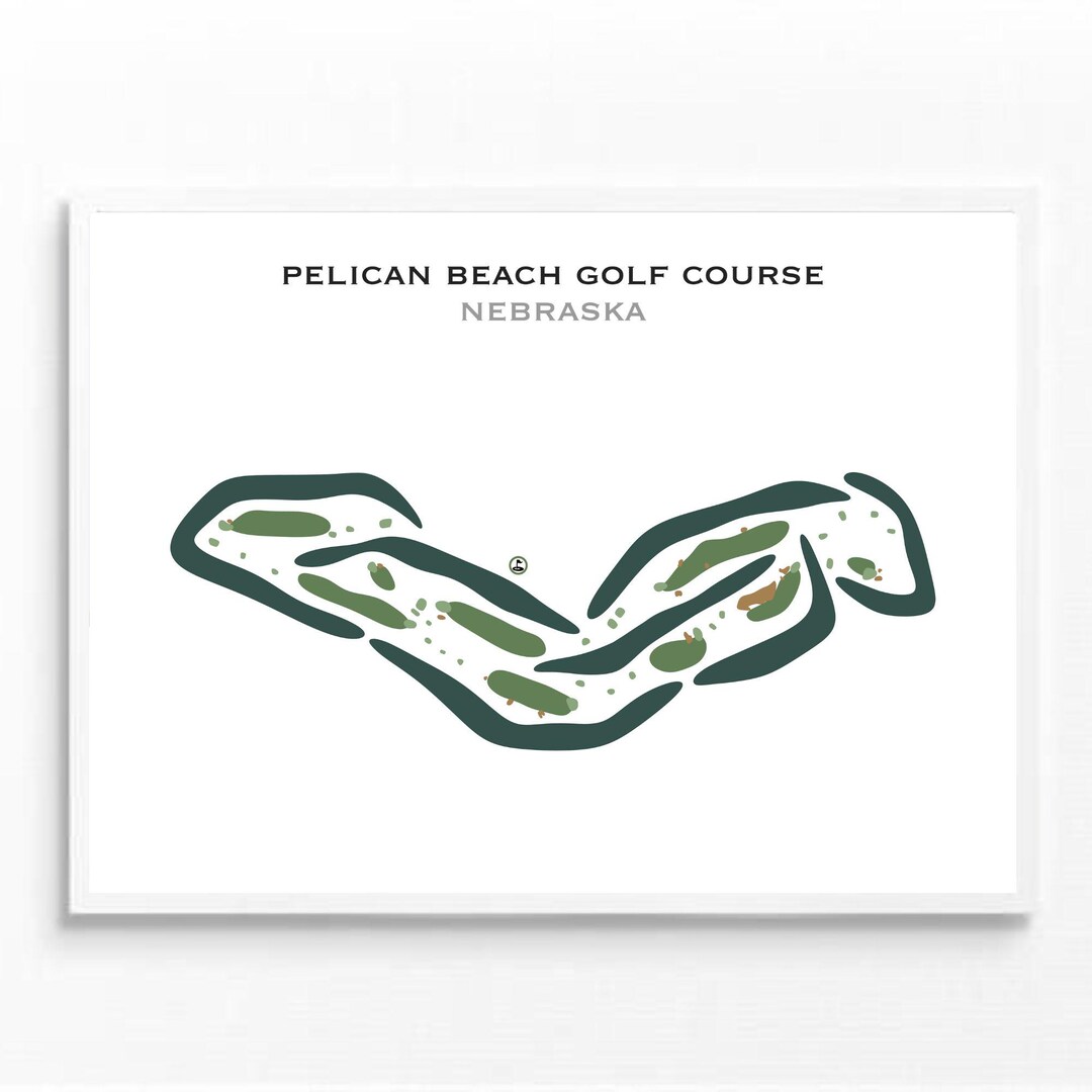 Pelican Beach Golf Course, NE | Golf Course Map, Golf Map, Golfer Gift ...