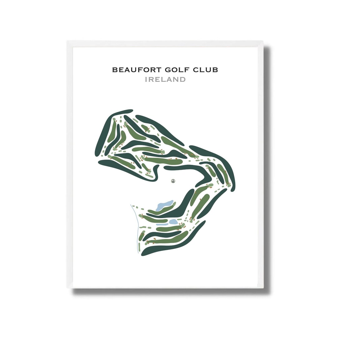 Beaufort Golf Club, Ireland | Golf Course Map, Golf Map, Golfer Gift ...