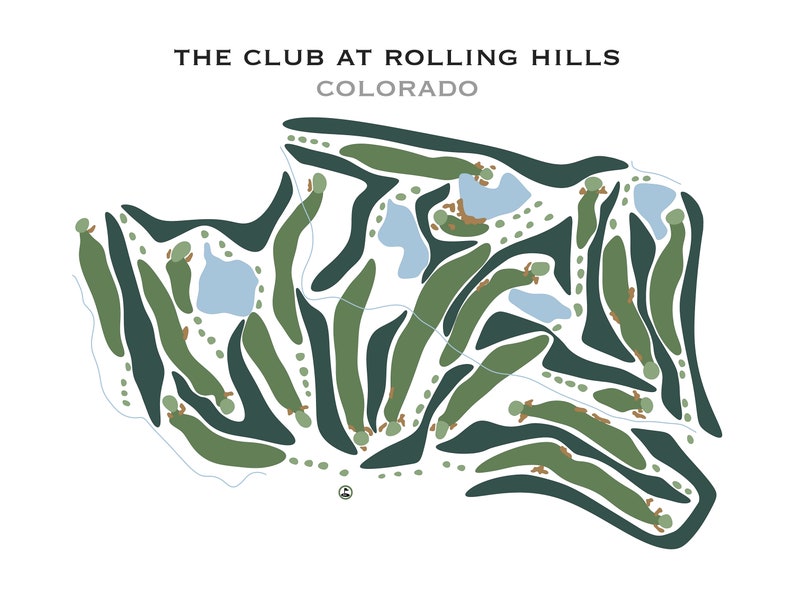 The Club at Rolling Hills CO Golf Course Map Home Decor - Etsy