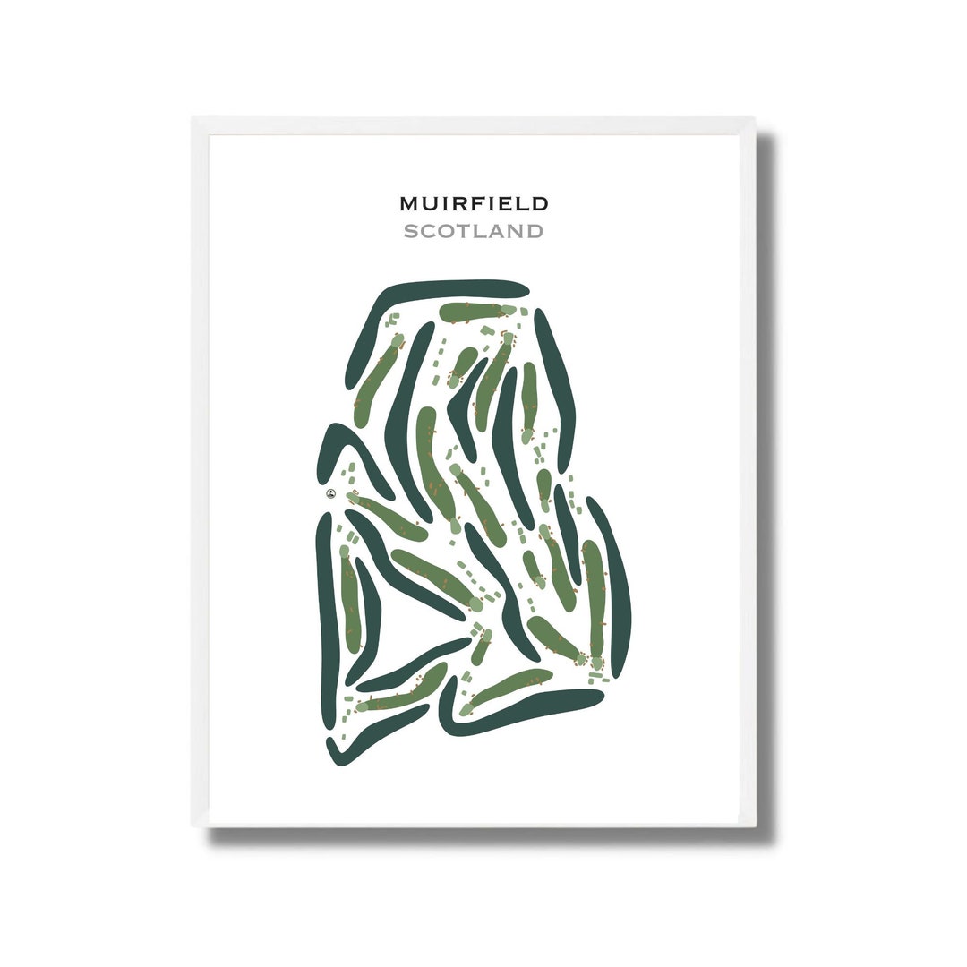 Muirfield, Scotland | Golf Course Map, Golf Map, Golfer Gift for Him ...