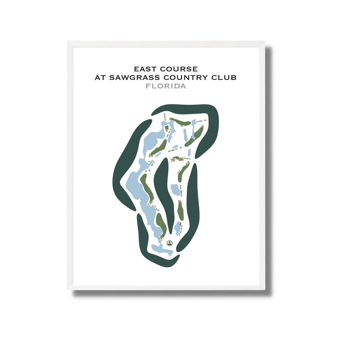 East Course at Sawgrass Country Club, FL | Golf Course Map, Golf Map ...