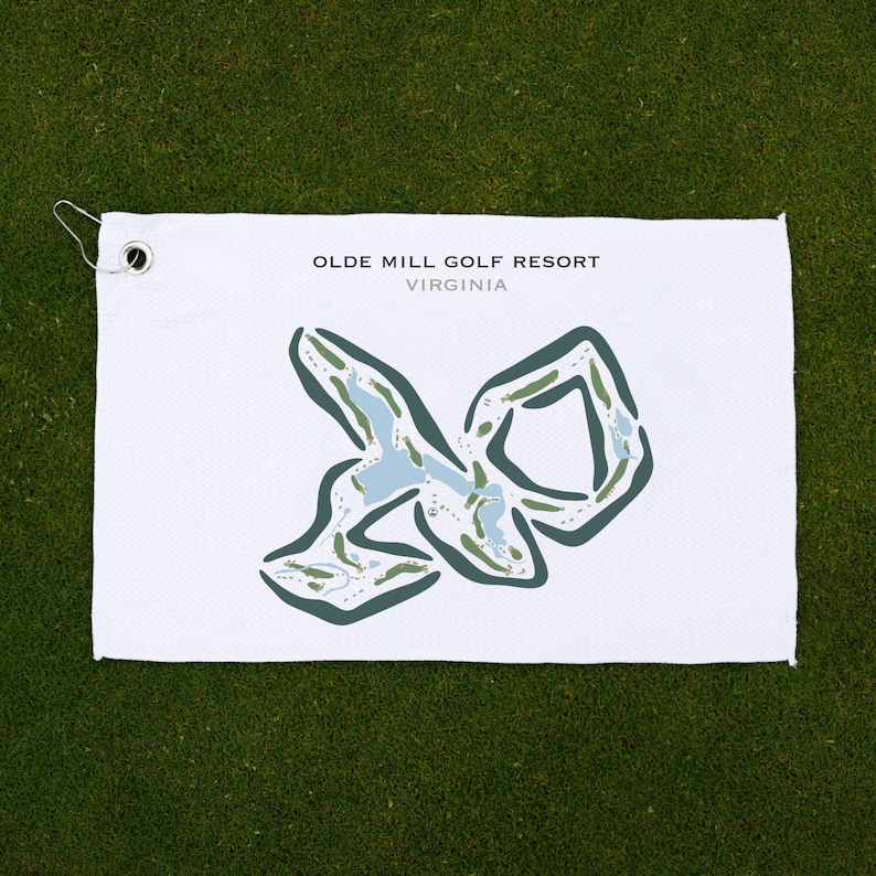 Olde Mill Golf Course, VA | Golf Course Map, Golf Map, Golfer Gift for ...
