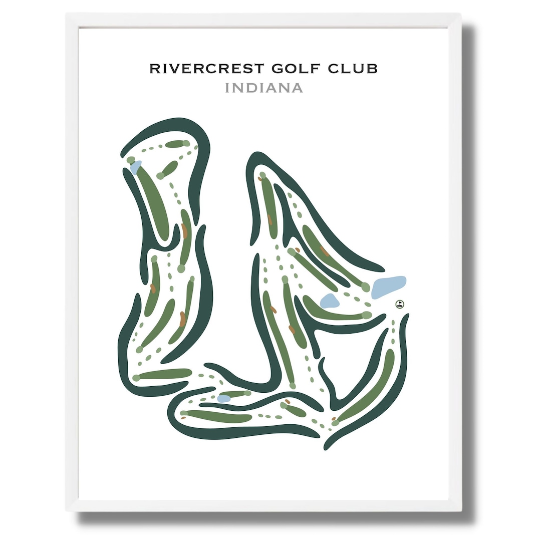 Rivercrest Golf Club Indiana Golf Course Map Home Decor - Etsy