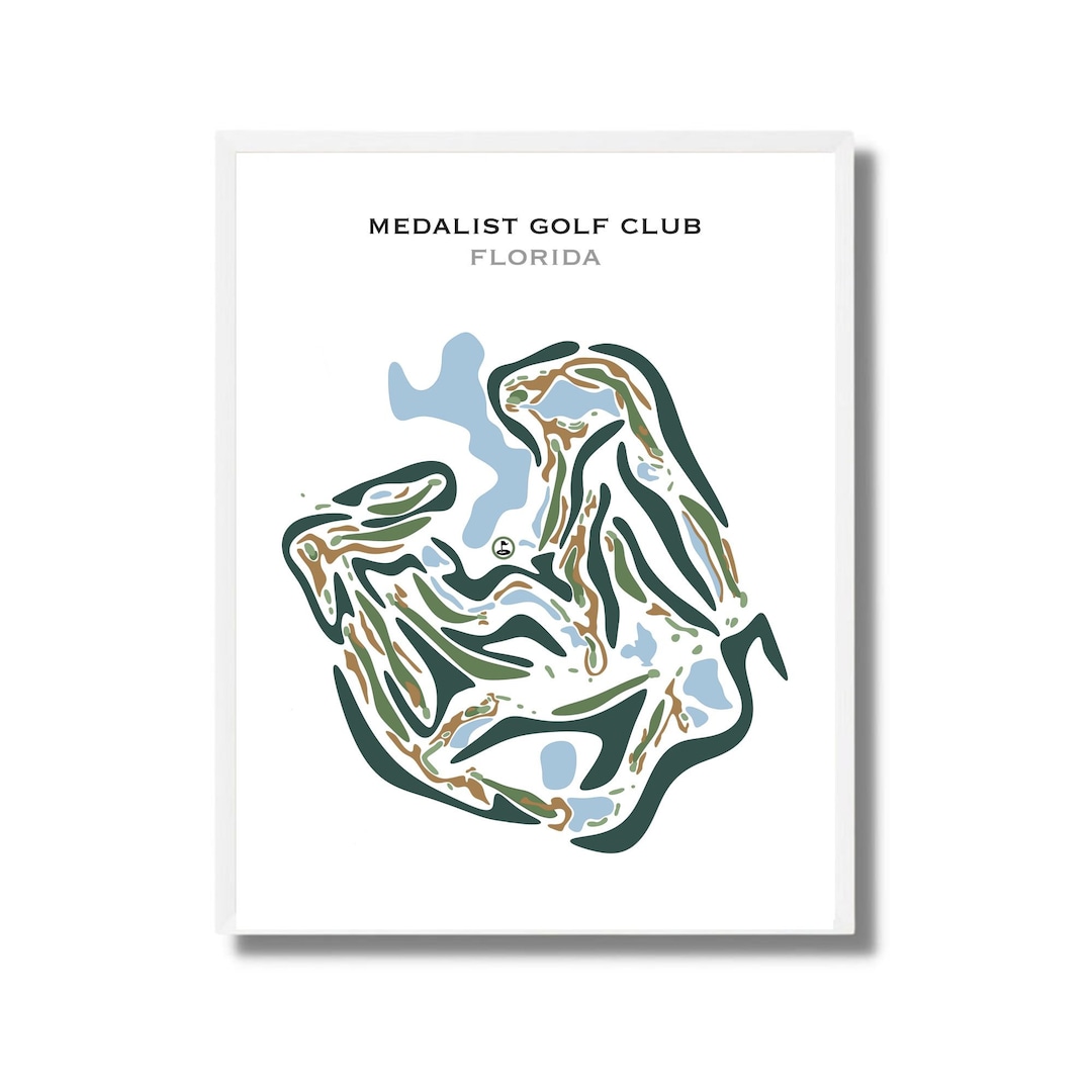 Medalist Golf Club, Florida | Golf Course Map, Golf Map, Golfer Gift ...